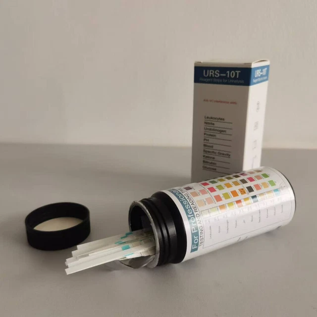 100 STRIPS URS-10T Urinalysis Reagent Strips 10 Parameters Urine Test ...