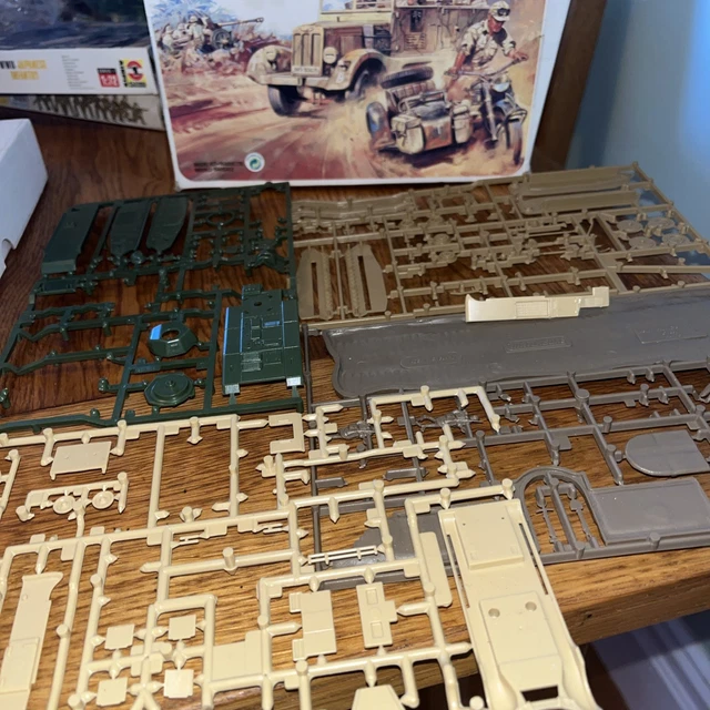 MATCHBOX SD.KFZ. 11 , 7.5cm PaK 40 , BMW R.75 1:76 scale model kit PK ...