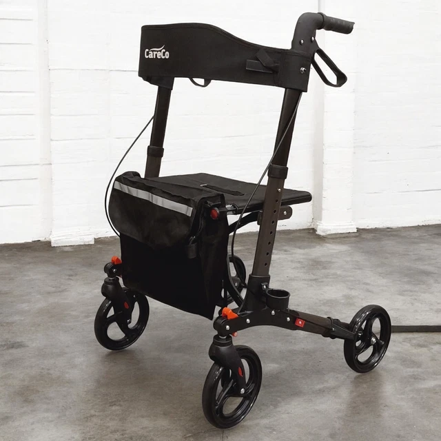 CARECO COMET ROLLATOR 4 Wheeled Lightweight Compact Mobility Aid with ...
