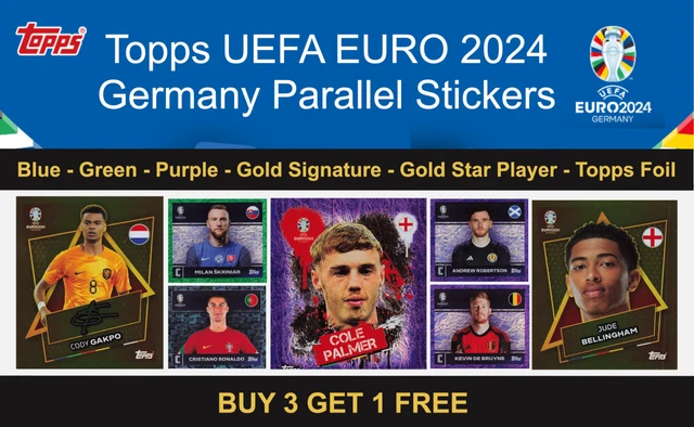 TOPPS UEFA EURO 2024 Germany Parallel Single Stickers - Buy 3 get 1 ...