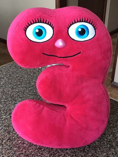 CBEEBIES NUMBERJACKS NUMBER 3 Rare Plush Soft Toy - Red - 2008 - Open ...