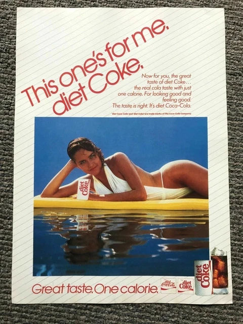 RARE ORIGINAL VINTAGE 1980's UK Vogue Magazine Coca Cola Diet Coke Advert Ad 80s £14.99 ...