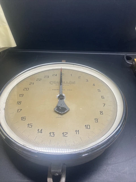 VINTAGE CHATILLON HANGING Dynamometer Scale 25 Pound For Parts Or ...