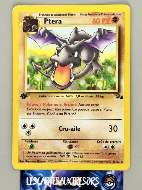 CARTE POKÉMON PTERA 16/62 EDITION 1 ED1 Fossile VF FR EUR 44,99 ...