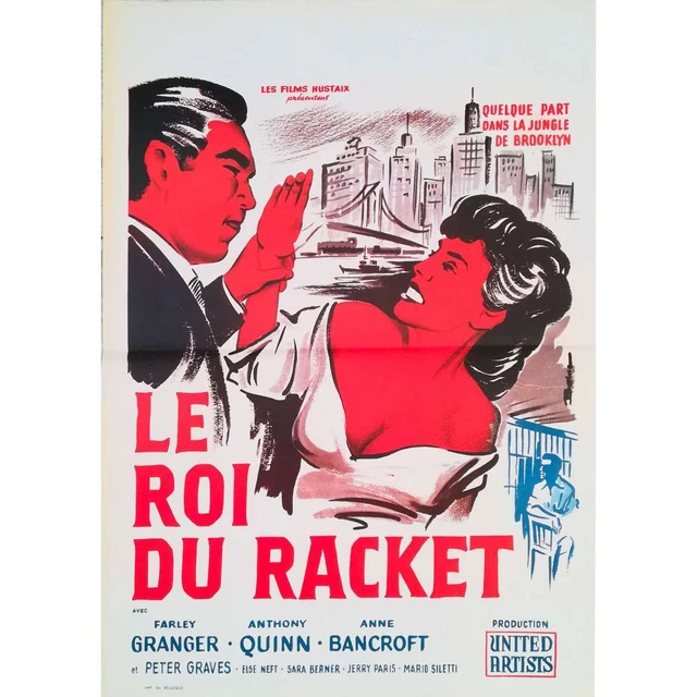 LE ROI DU RACKET Affiche de film - 35x55 cm. - 1955/R1970 - Anthony ...