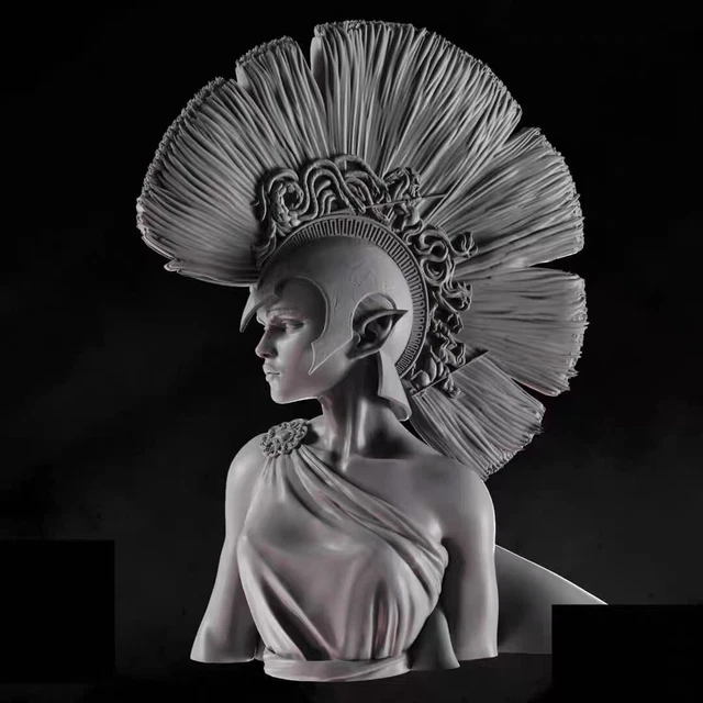 1/10 SCALE FANTASY Warrior Elf Bust Resin Model Kit Collectible ...