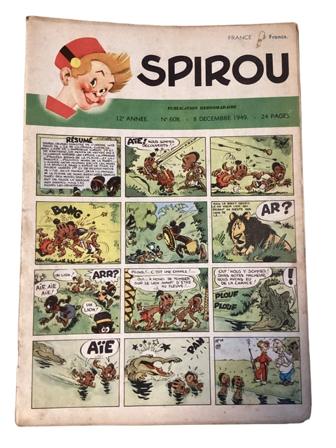 ANCIENNE REVUE SPIROU Vintage Bande Dessinée Livre Pas Lucky Luke Astérix 1949 EUR 4,00 ...