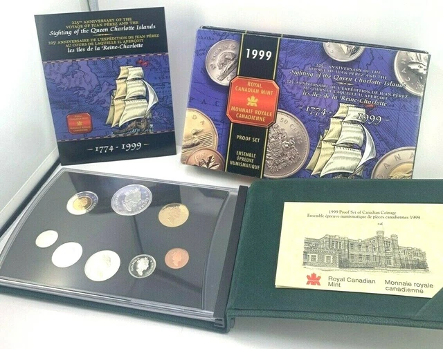 1999 CANADA PROOF Mint Set - 225th Anniversary of Queen Charlotte Is ...