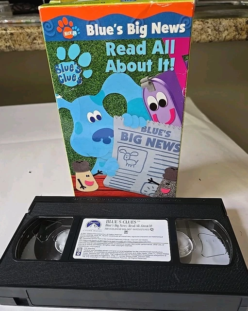 BLUE'S CLUES BIG News - Read All About It (VHS, 2001) Viacom Tested ...