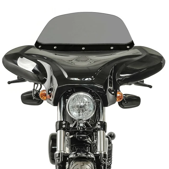 BATWING WINDSCHILD FÜR Chopper / Custombike Low Verkleidung rauchgrau ...