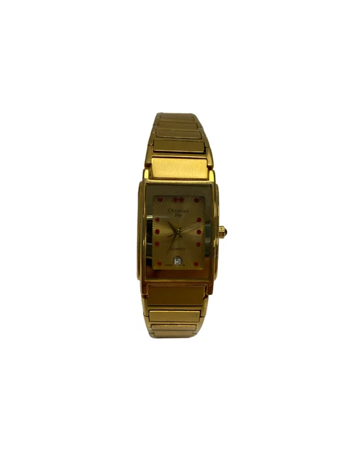 CHRISTIAN JOY 22K Gold Electroplated Swiss No. HP8L Quartz Watch Water ...