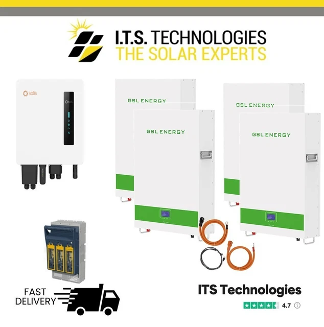 SOLIS 5KW AC with 4 x 5.12kWh LiFePO4 Powerwall home battery complete ...