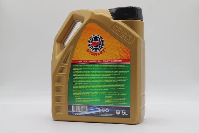 STANLEY 0W-20 FULLY Synthetic Engine Oil 5L Motor Oil Petrol Diesel Car ...