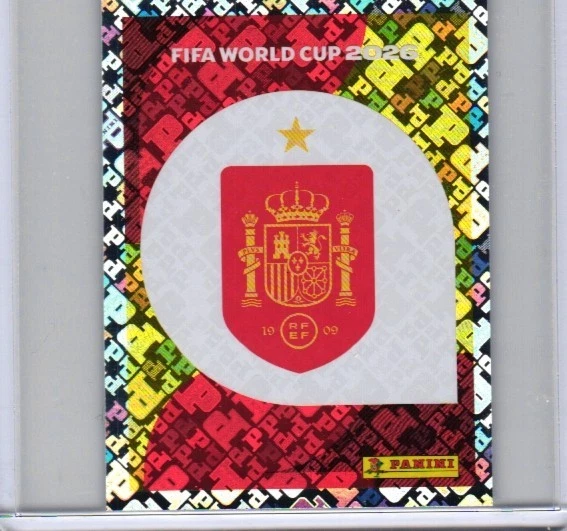 PANINI FIFA WORLD Cup 2026 Spain Team Crest Logo Hologram Soccer PANINI FIFA WORLD Cup 2026 Spain Team Crest Logo Hologram Soccer