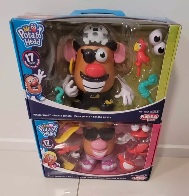 HASBRO PLAYSKOOL MR and Mrs Potato Head (Pirate Spud &Beach Sppudette ...