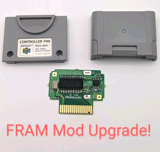 N64 CONTROLLER PAK FRAM Mod OEM Pack Nintendo 64 Memory Card NUS-004 ...
