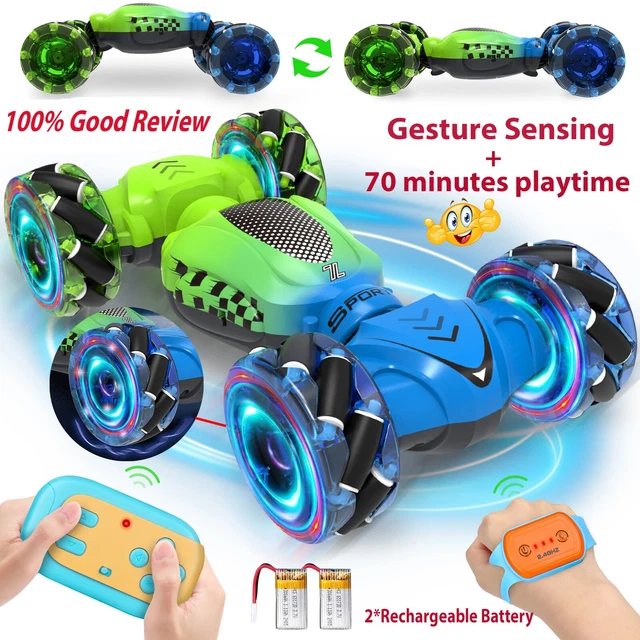 GESTURE SENSING RC 360° Stunt Car - Remote & Hand-Controlled Off-Road ...