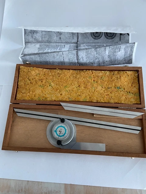 TESA SWISS MADE Bevel Angle Dial Protractor Metrology Engineering ...