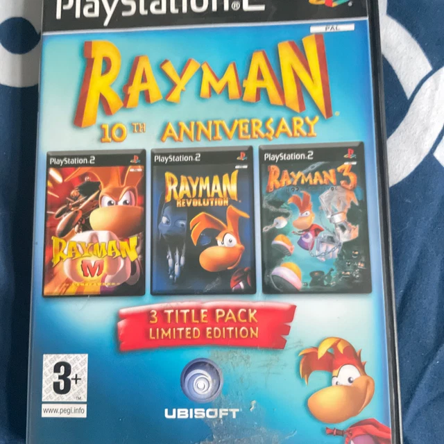 RAYMAN 10TH ANNIVERSARY Limited Edition 3 Title Pack PS2 Game | New ...