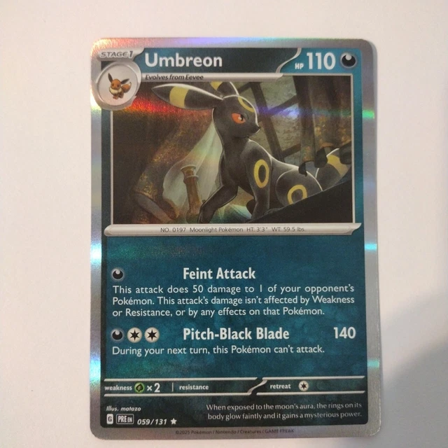 UMBREON 059/131 POKEMON Prismatic Evolutions Holo £1.80 - PicClick UK