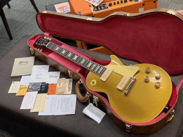 GIBSON CUSTOM SHOP Murphy Lab 1954 Les Paul tout or léger double âge # ...