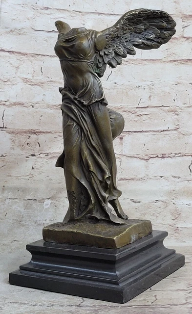 100% BRONZE WINGED Angel Headless Athena Greek Roman Antique Style ...