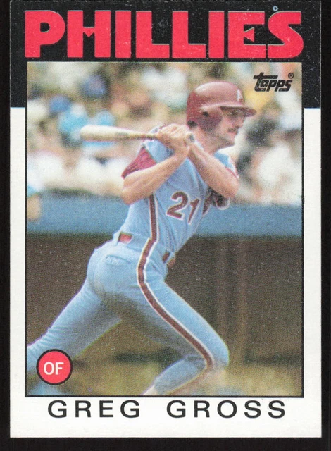 1986 TOPPS GREG Gross #302 Philadelphia Phillies EUR 1,98 - PicClick FR