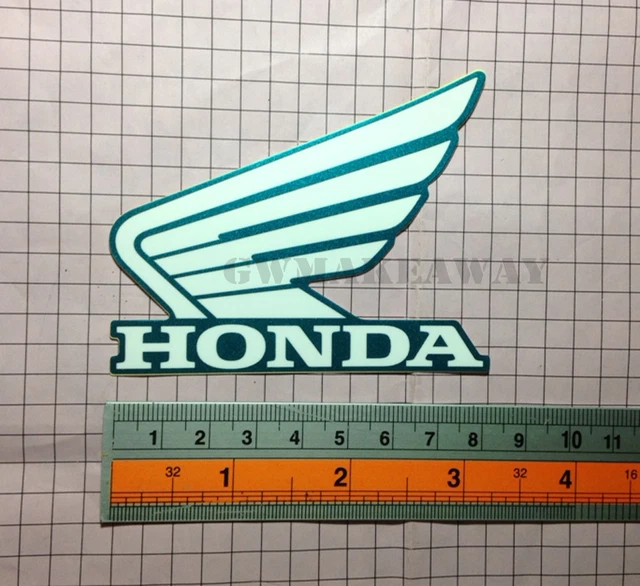 HONDA WING LOGO Vinyl Decal Gas Car Tank Sticker Motorcycle 80MM White ...