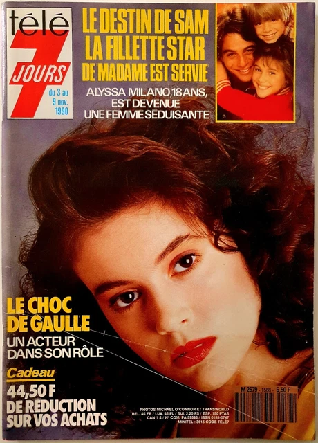 TÉLÉ 7 JOURS N°1588 Du 03/11 Au 09/11/1990 : Alyssa Milano-Mme Est Servie [Tbe] EUR 5,90 ...