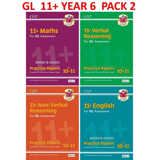 11+ PLUS YEAR 6 GL Assessment Practice Papers Pack 2 with Answers Ages ...