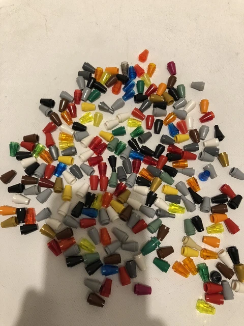 LEGO 1X1 ROUND cylinder and cone bricks, various colours 4589 11610 £2. ...