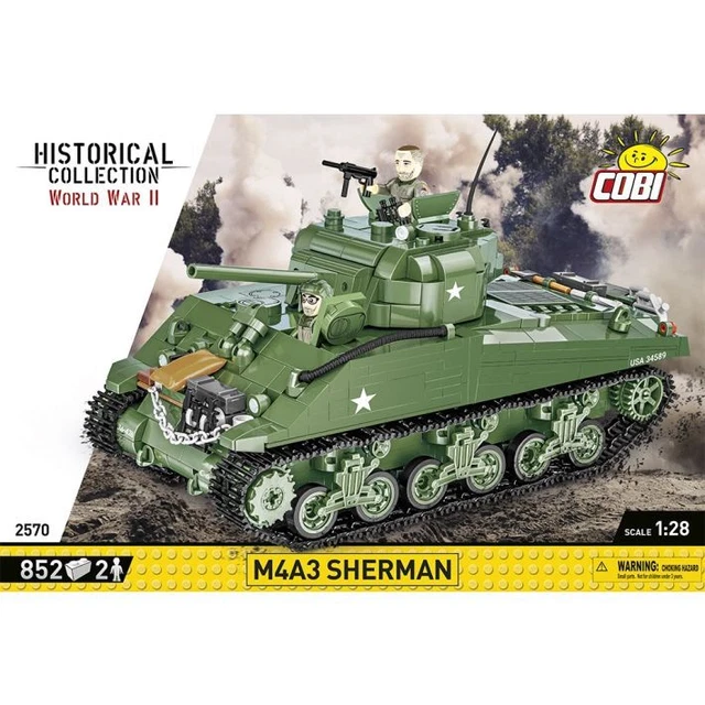 COBI-2570 WWII M4A3 Sherman Model Tank Building Bricks 838Pcs £54.79 ...
