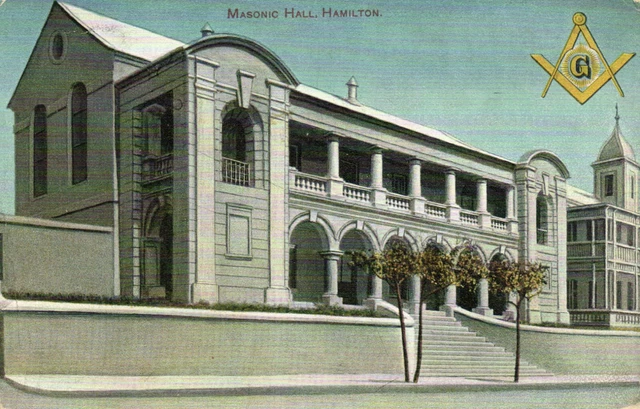 PC CPA FREEMASONRY, MASONIC HALL, HAMILTON, Vintage Postcard (b16000 ...