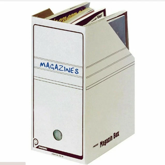 20X PRESSEL CARDBOARD Magazine Brochure Book Archive Box White 260 x ...