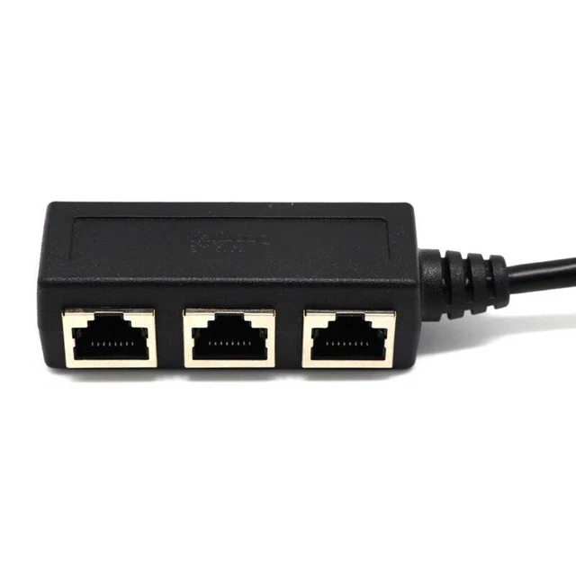 RJ45 1 TO 3 Way Splitter Connector Ethernet Cable Adapter EUR 7,80 ...