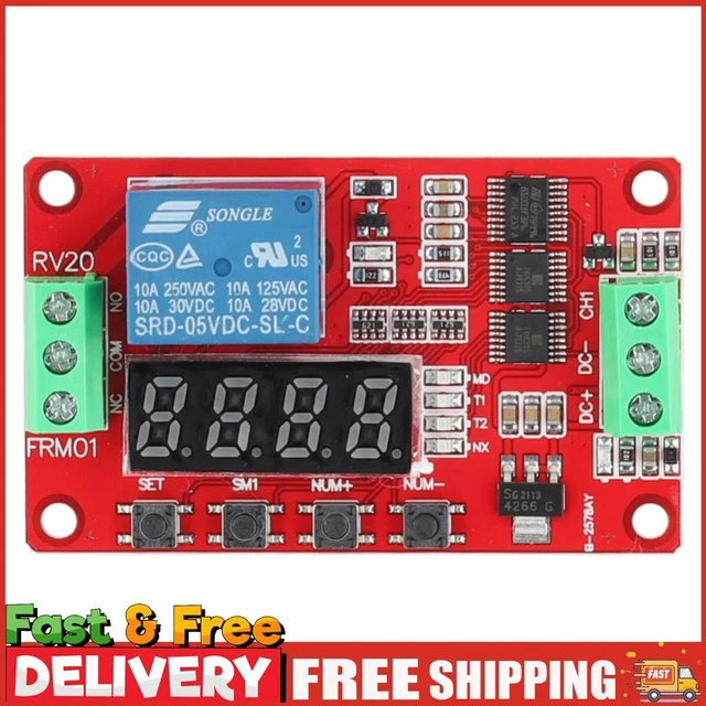 FRM01 MULTIFUNCTION TIMER Control Relay Switch Relay Board DC 5V 12V ...