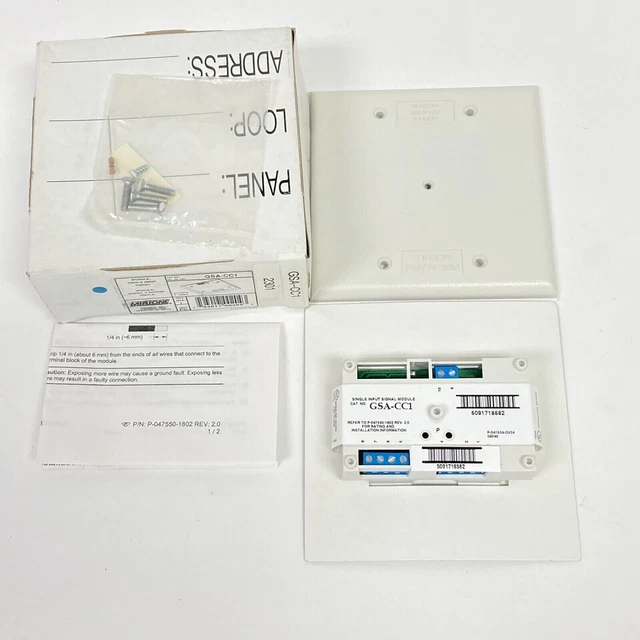 NEW IN BOX Mirtone GSA-CC1 Module Single Input Signal Fire Alarm $29.99 ...
