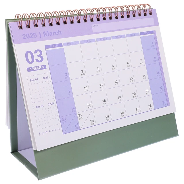 2025 TABLETOP CALENDAR, 2025 Daily Flip Calendar Standing Flip Desktop ...
