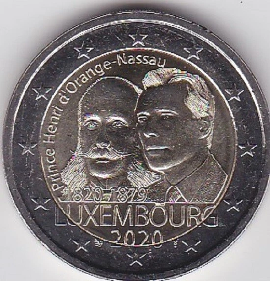 2 Euros Commemorative Luxembourg 2020 Bicentenaire Naissance Prince