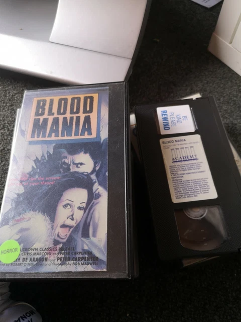 BLOOD MANIA VHS pre cert horror VHS Video Tape £25.00 - PicClick UK