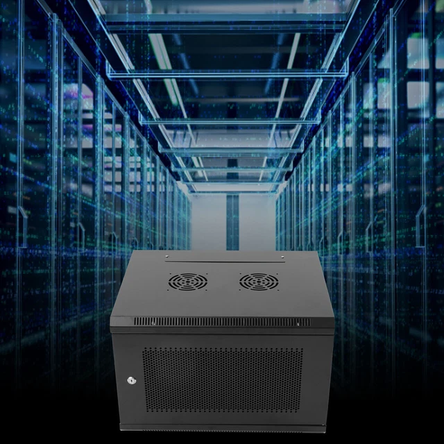 6u Wall Mount Network Server Rack Cabinet Enclosure Door Lock 22 4 17 7