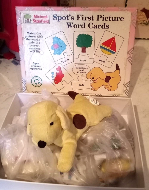 SPOT THE DOG first picture word cards 1980s soft toy Spot and Orchard ...
