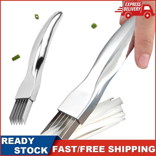 SPRING ONION SLICER Stainless Steel Portable Onion Shredder Kitchen ...