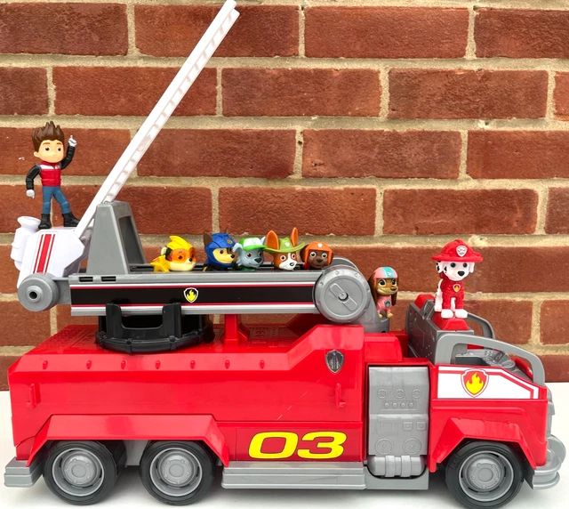 PAW PATROL MOVIE Marshall Transforming Fire Truck light/sound bundle of ...