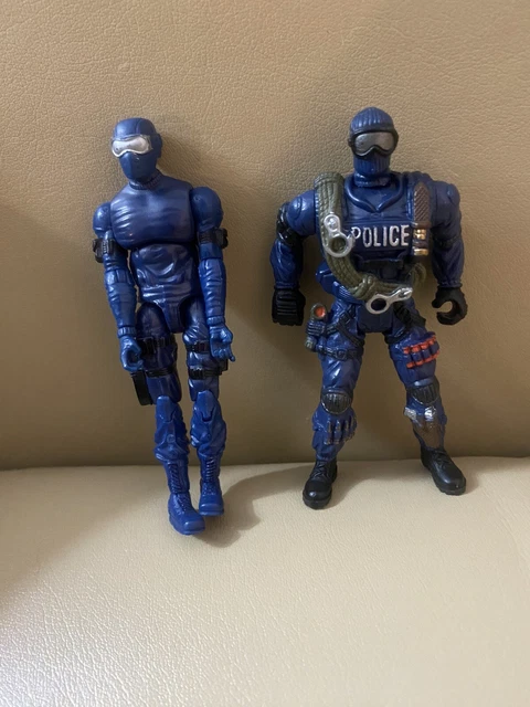 CHAP MEI POLICE Force Action Figure 4” Hood Mask Man Blue Soldier SWAT ...