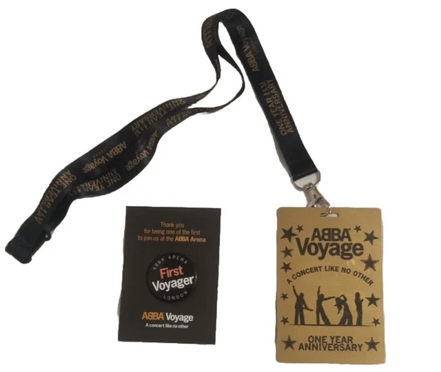 ABBA VOYAGE BADGE First Voyager And One Year Anniversary Lanyard ...