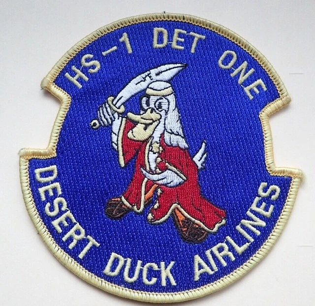 VINTAGE US NAVY - HS-1 DET ONE DESERT DUCK AIRLINES PATCH $56.95 ...