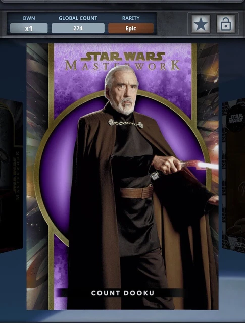TOPPS STAR WARS Card Trader 2024 Masterwork Count Doku Purple Epic EUR ...