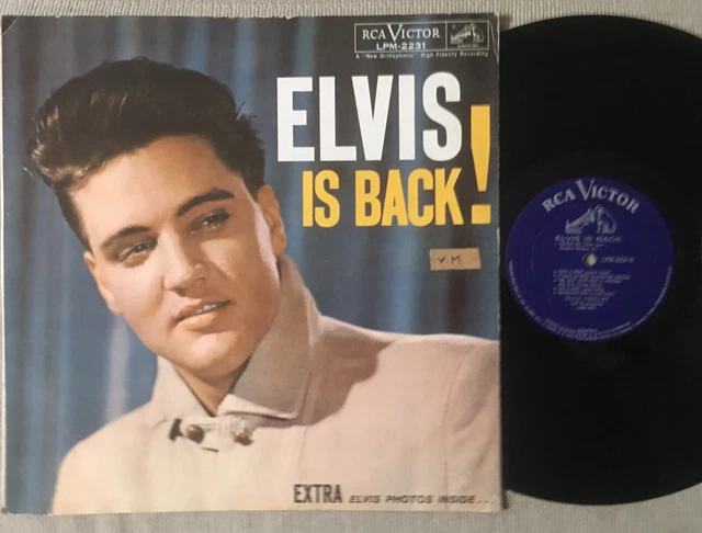 ELVIS PRESLEY - Elvis is Back LP 1961 MONO Laminated Cover RCA Blue ...