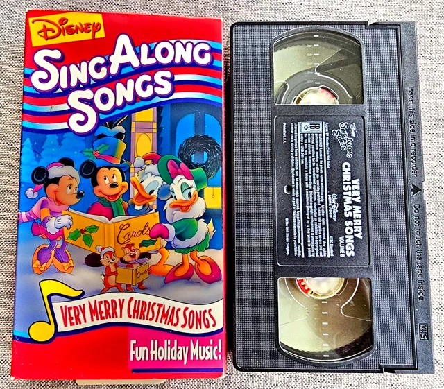 DISNEY SING ALONG Songs Very Merry Christmas VHS Tape Volume-8 Mickey ...